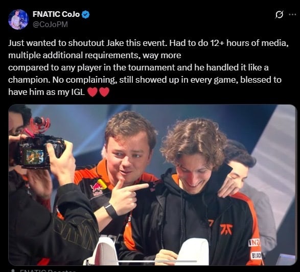 Appreciation Post for Boaster ️ - Fnatic Community